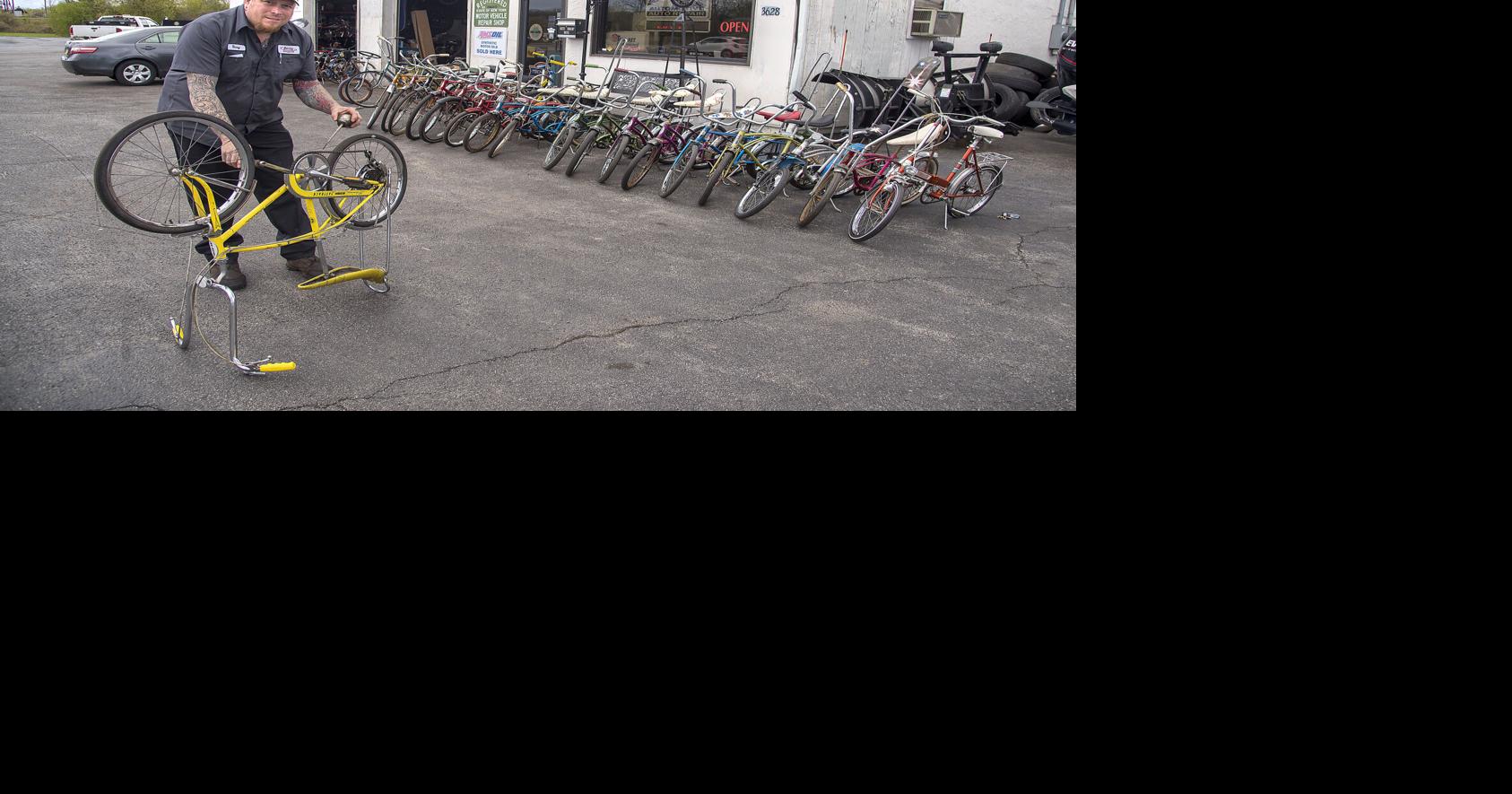 At Lasher's Automotive, bikes can be enjoyed but aren't for sale ...