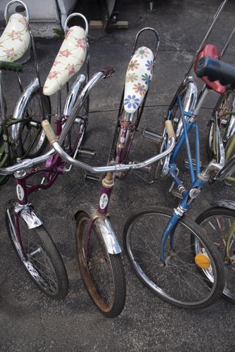 At Lasher's Automotive, bikes can be enjoyed but aren't for sale ...