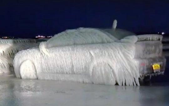 Buffalo's frozen car finally freed | Local News | niagara-gazette.com