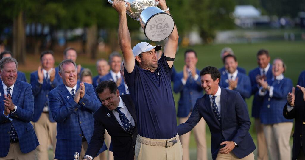 Great Scottie! Scheffler pulls away to win PGA Championship for 3rd ...
