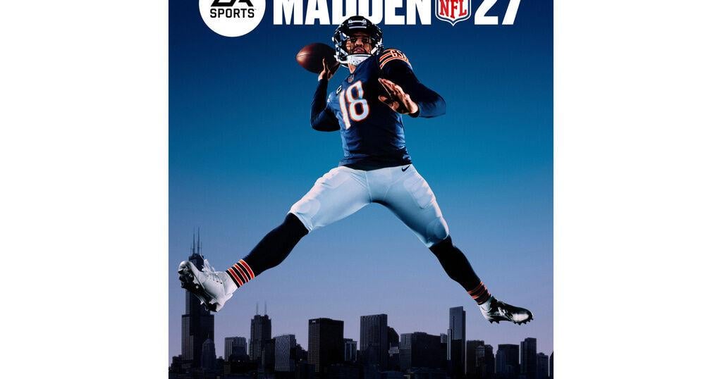 Caleb Williams strikes jump-throw pose for Madden NFL 27 cover | News ...