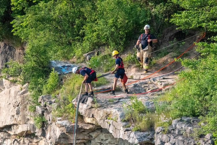 Niagara Falls firefighters get the drop on Niagara Gorge fire | Local ...