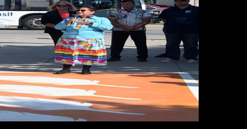 Indigenous crosswalk installed in downtown Welland
