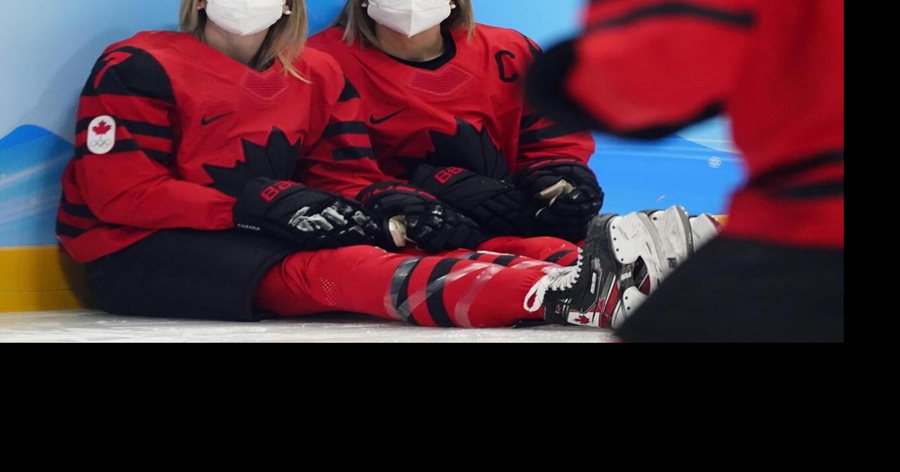 Team Canada hockey players Marie-Philip Poulin and Laura Stacey engaged
