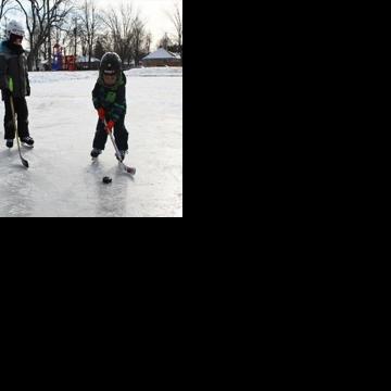 Enjoying winter weather in Welland