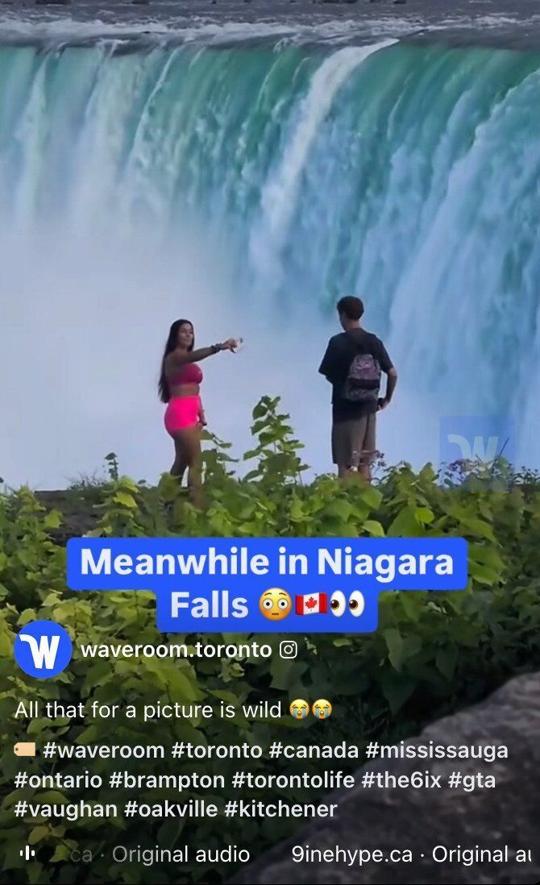 First responders react to video of visitors at falls brink