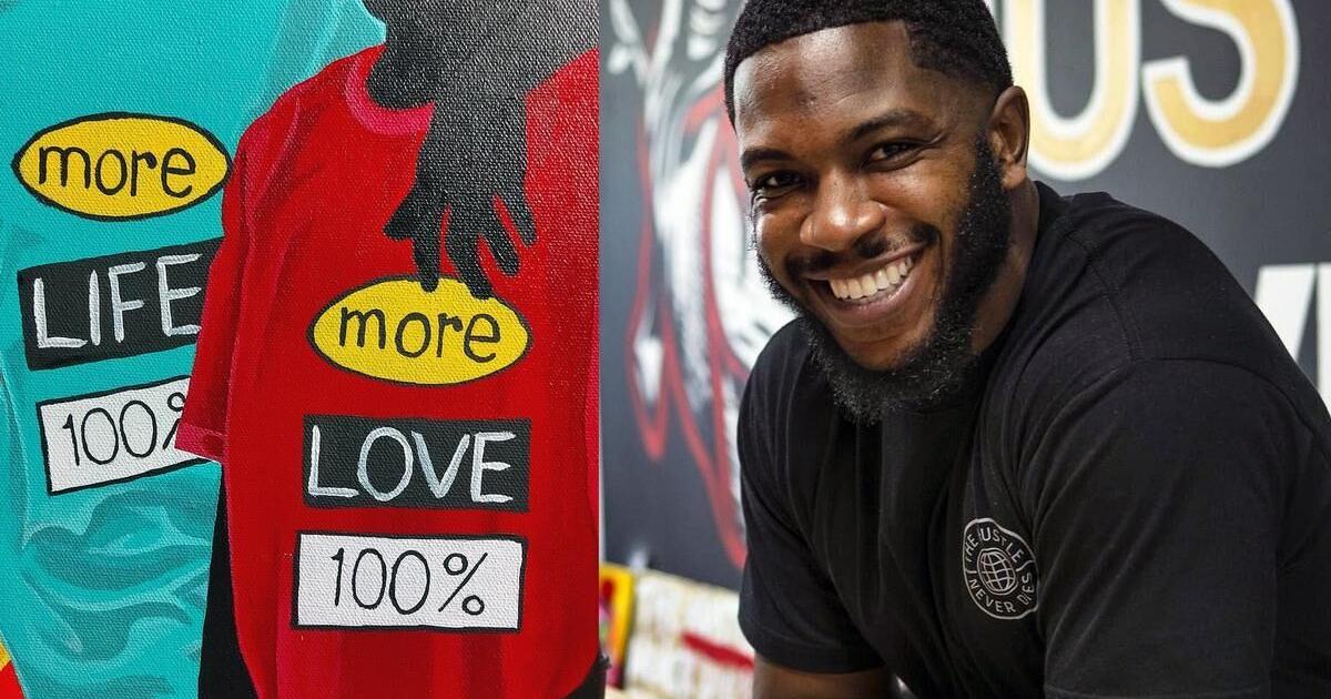 Former CFL running back bringing his art to Grey Cup