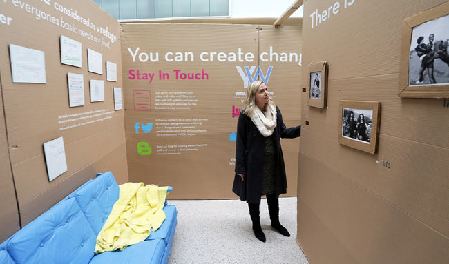 Cardboard house a symbol of homelessness in Niagara
