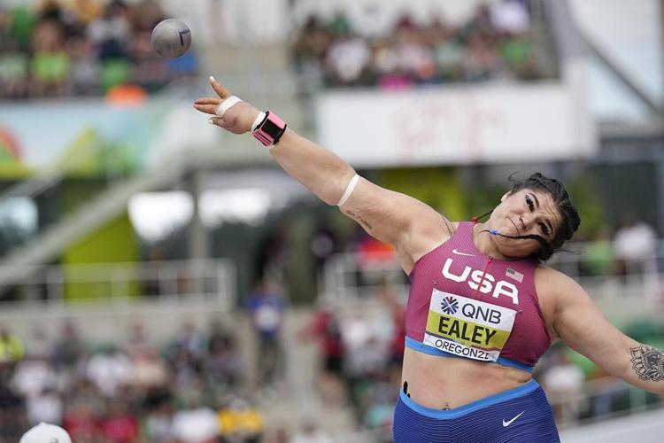 Shot putter Chase Ealey earns 1st US gold at worlds champs