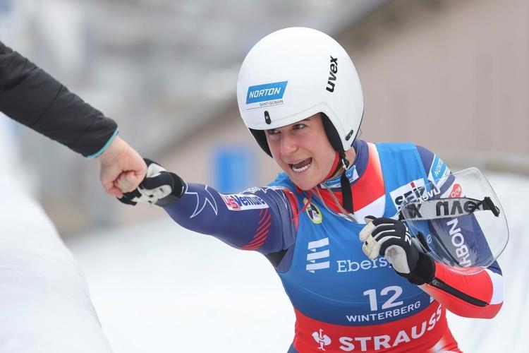 Sweeney gets 5th World Cup medal of season for USA Luge