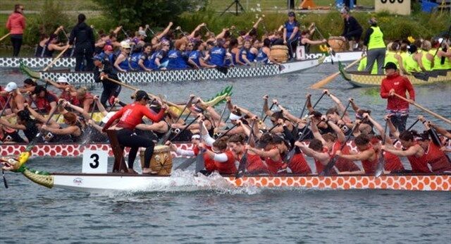 Dragon boats heat up Welland Canal