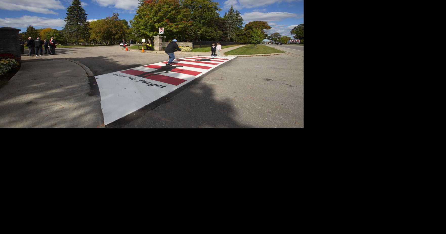 Crosswalks honouring veterans complete in Niagara Falls