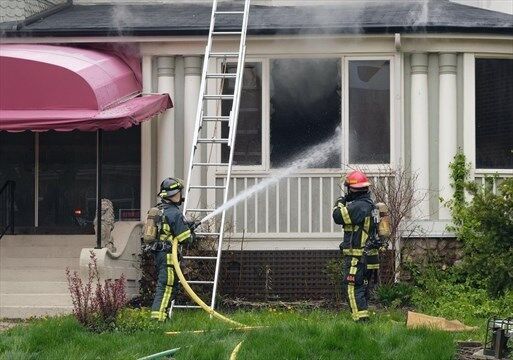 Historic Welland home scene of afternoon fire