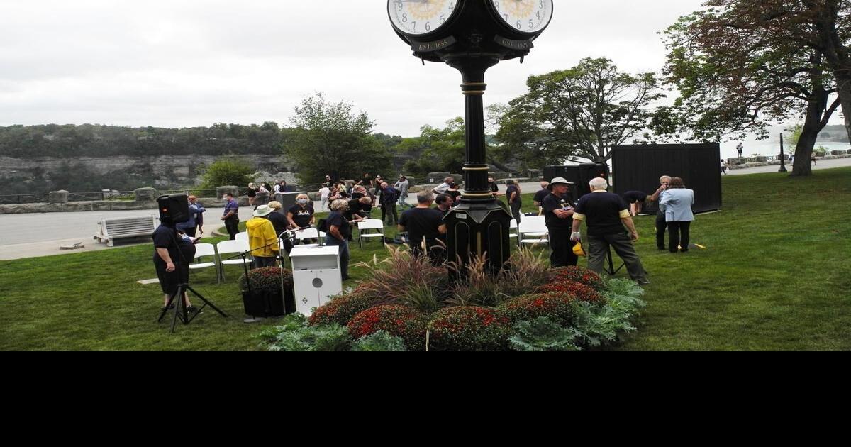 New Rotary Club clock to keep time by the falls