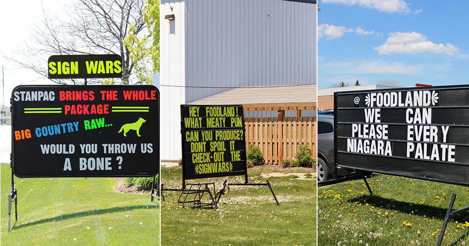 SIGN WARS: The puns are coming hot and heavy on letter board signs ...