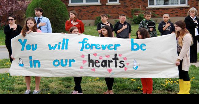 Monsignor Clancy bids farewell to Matteo Mancini