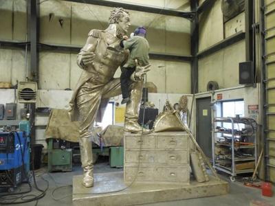 Brock statue embraces mythology