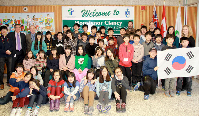 Monsignor Clancy welcomes international students