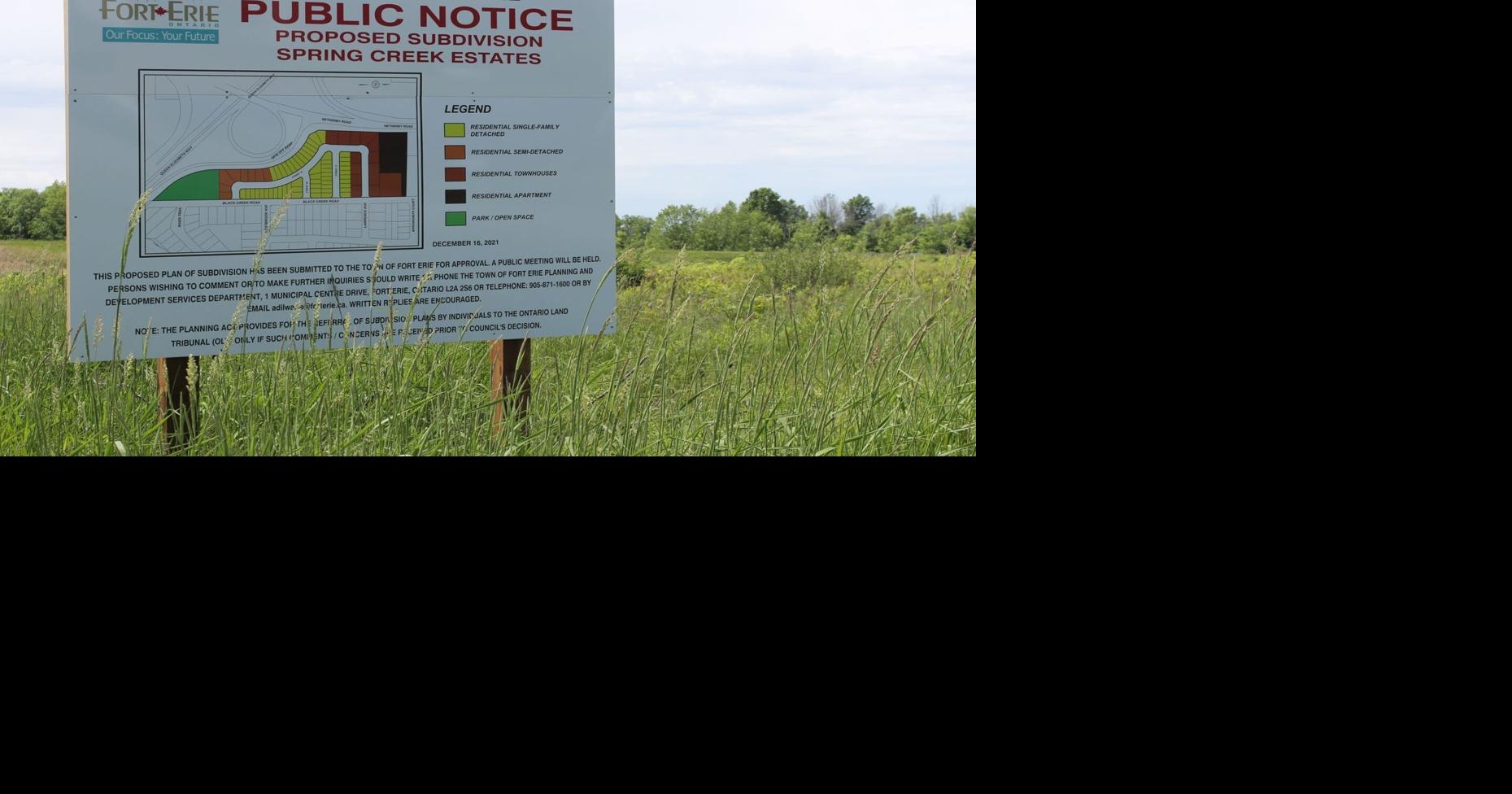 Fort Erie subdivision development put on hold