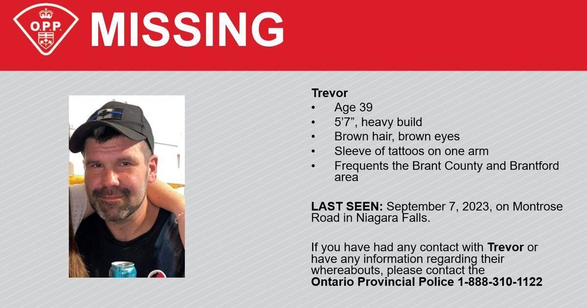 Missing Brant County man last seen in Niagara Falls