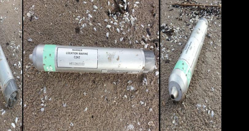 Search and rescue location marker washes ashore in Wainfleet