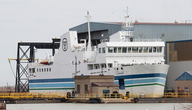 Pelee Island ferry getting checkup at Port Weller