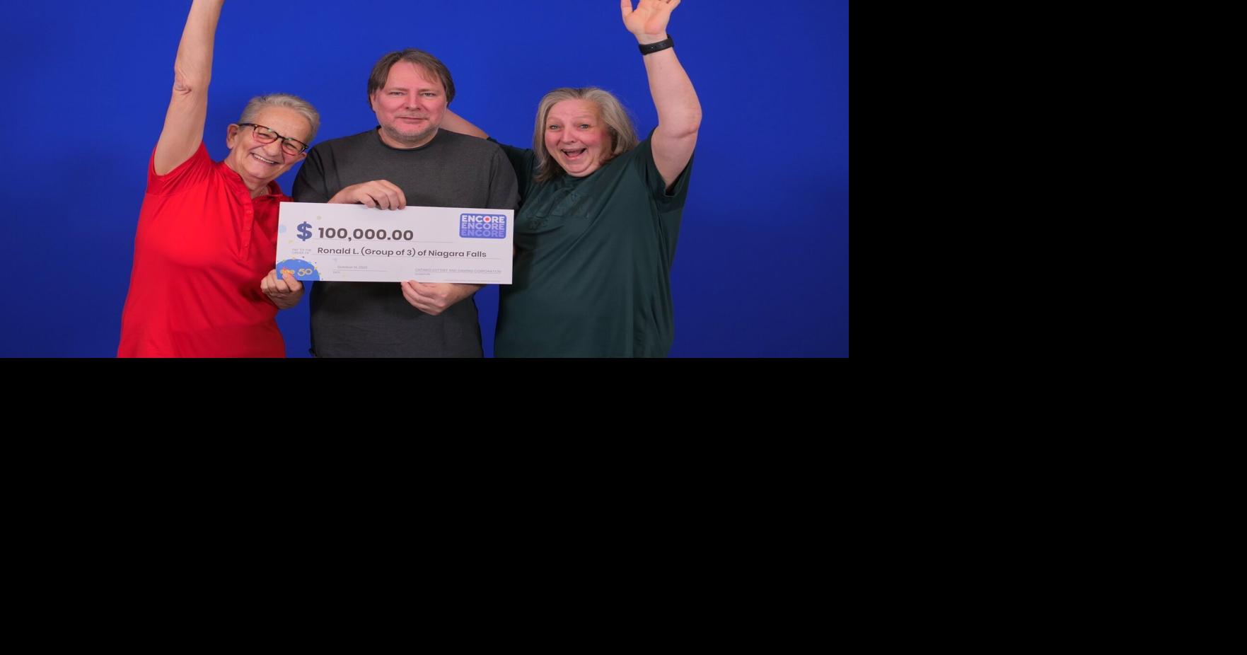 Niagara trio shares large Encore lottery prize