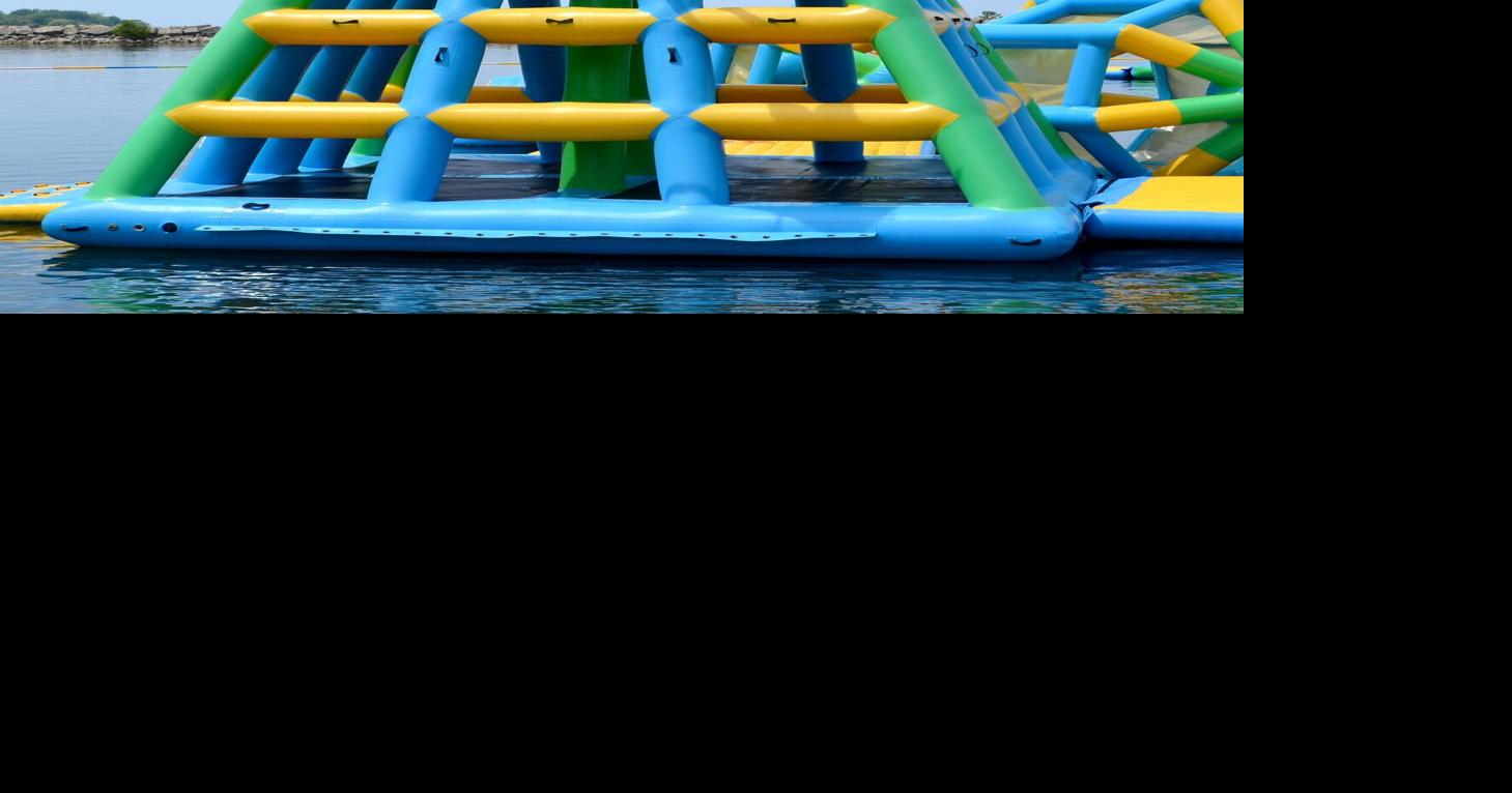 Inflatable waterpark debuts in Jordan Harbour