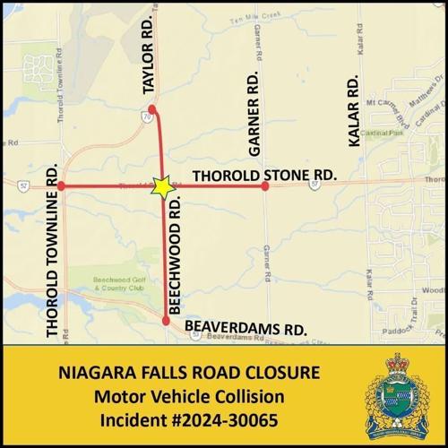Thorold Stone Road open following collision