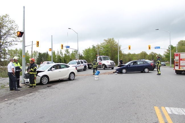 Crash sends two to hospital