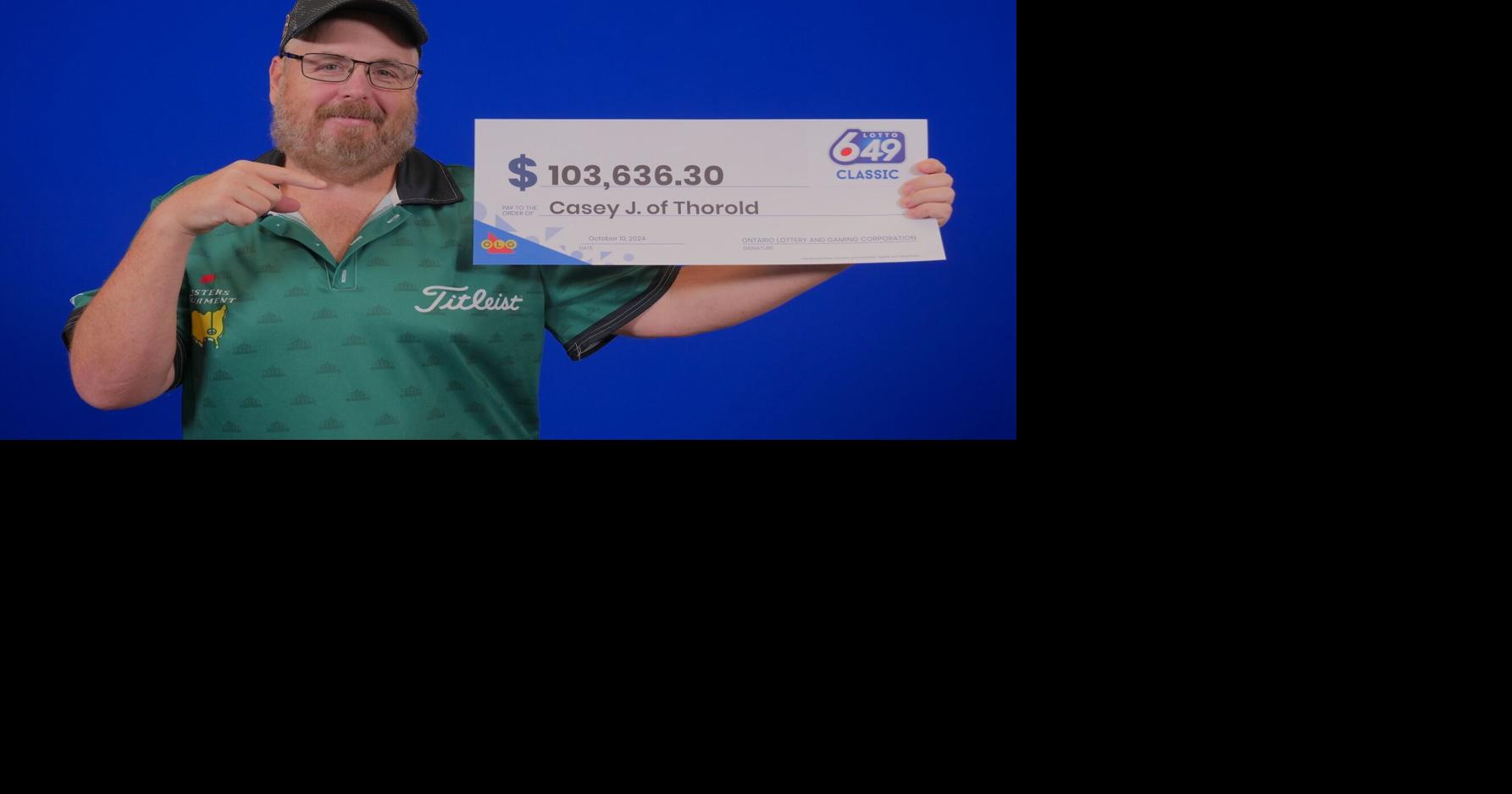 Thorold husband calls wife with news of Lotto 6-49 win