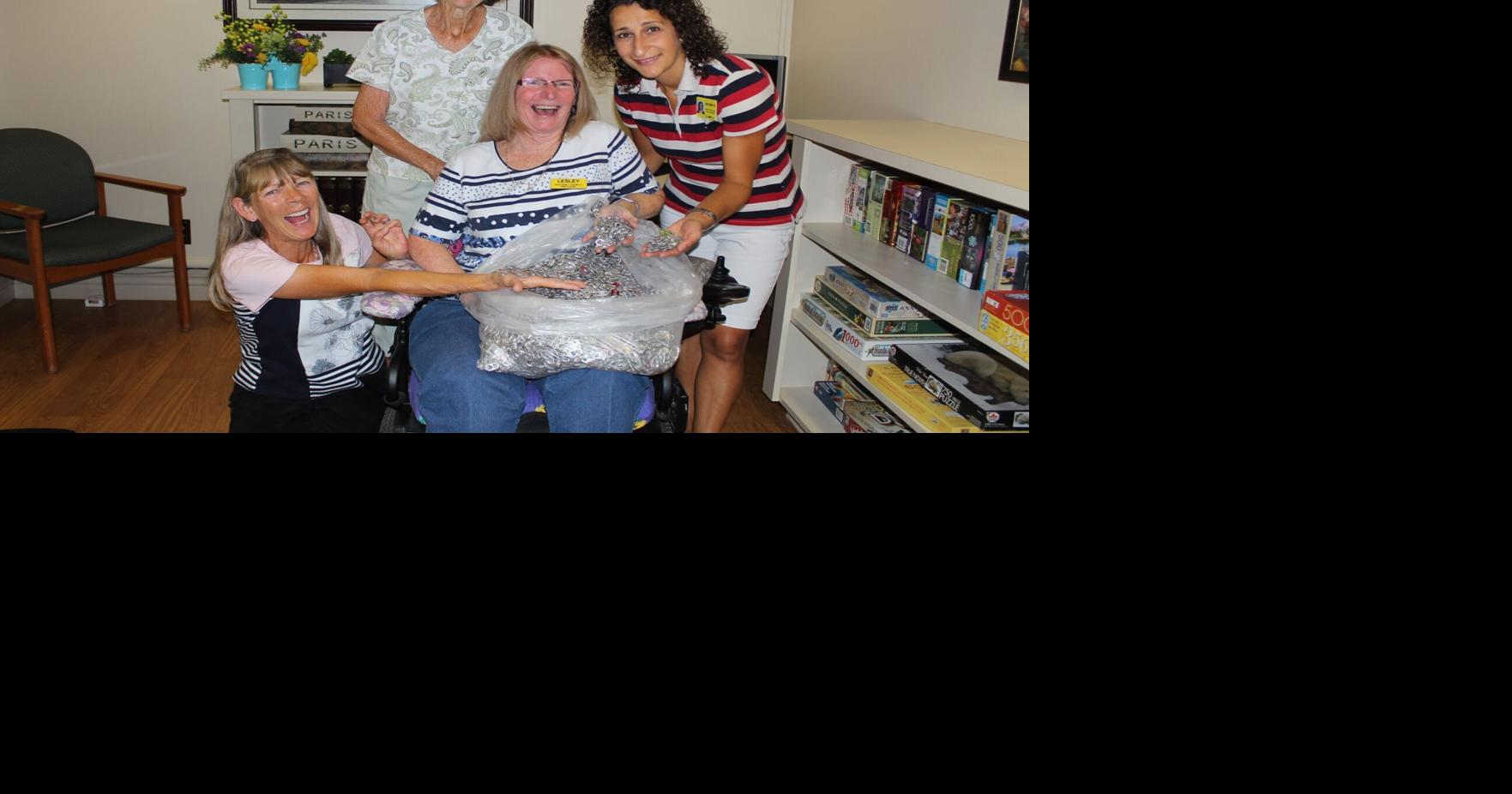 Gilmore Lodge resident pops off tabs for charity