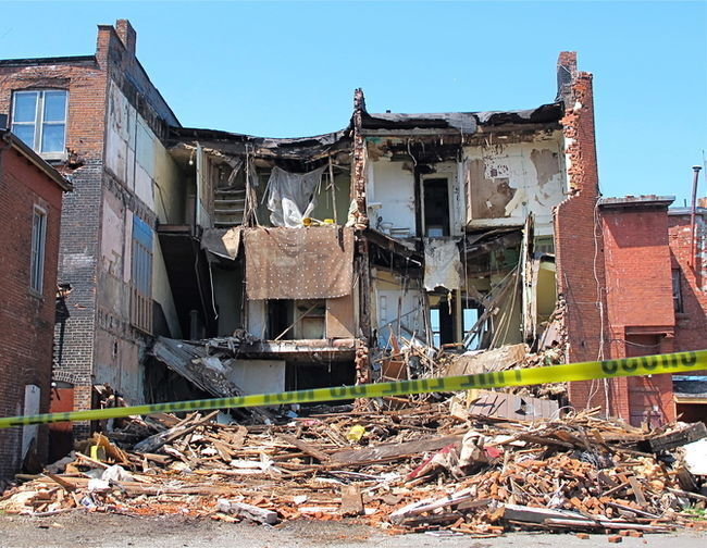 People in building day before collapse