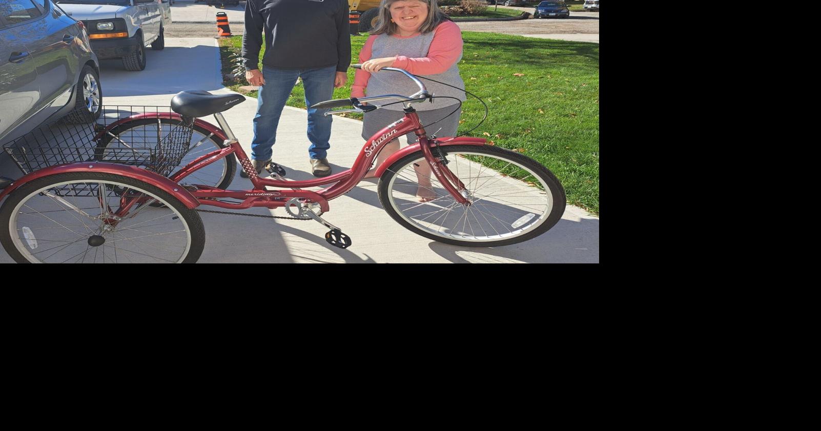St. Kitt’s resident Laura Hiscoe receives new bike