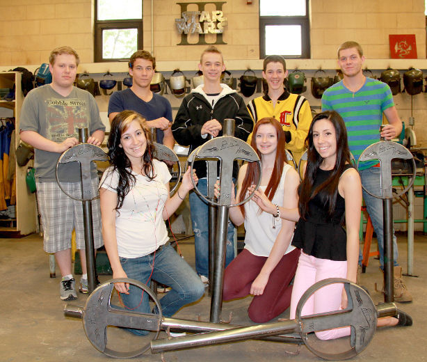 Thorold Secondary students build bike racks for community