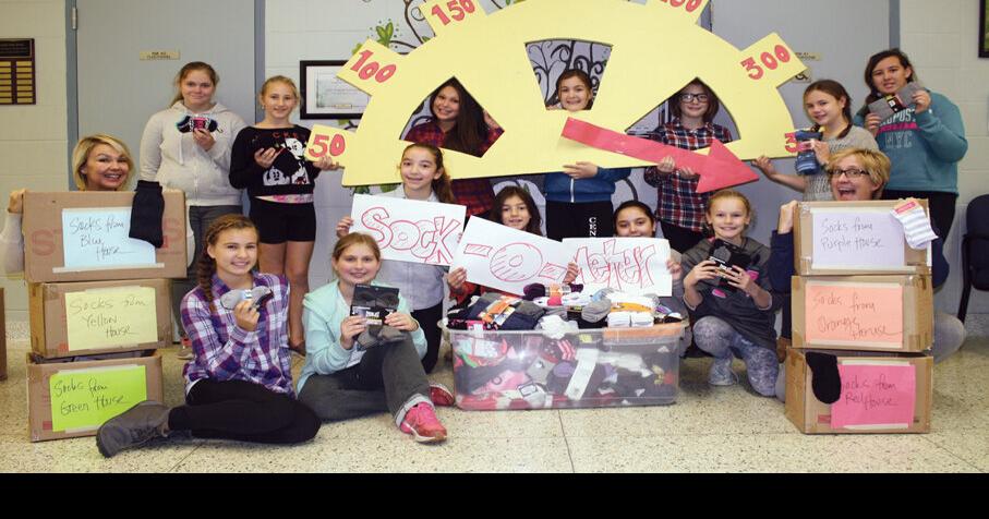 Kids put their best (socked) feet forward