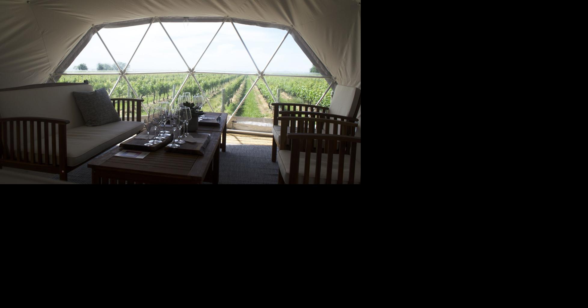 Luxury dome at Konzelmann Estate Winery offers intimate tasting experience