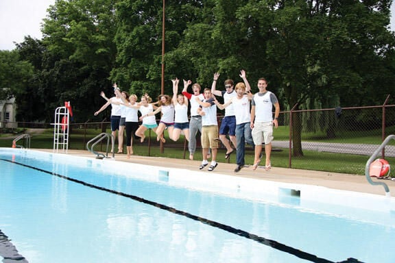 Pool staff ready to make a splash