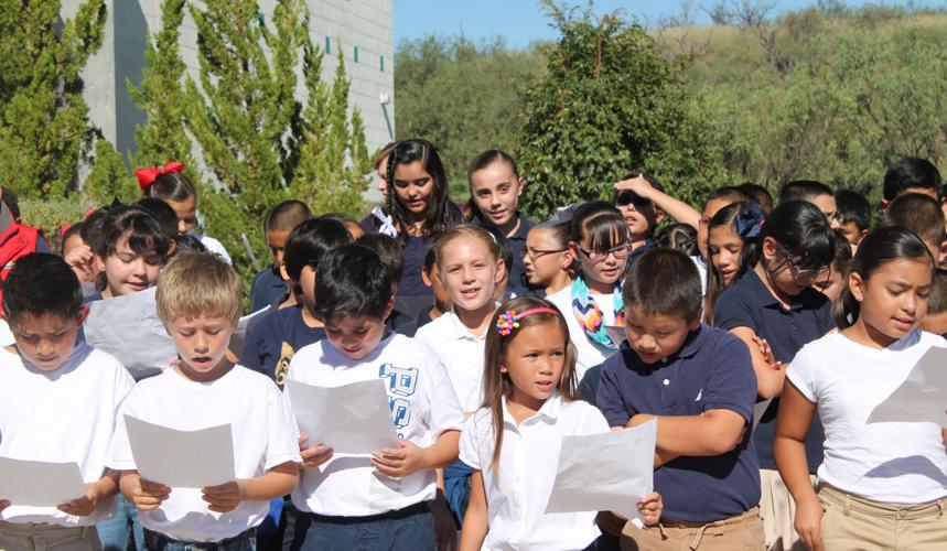 Blue Ribbon monument unveiled at Robert M. Bracker Elementary ...