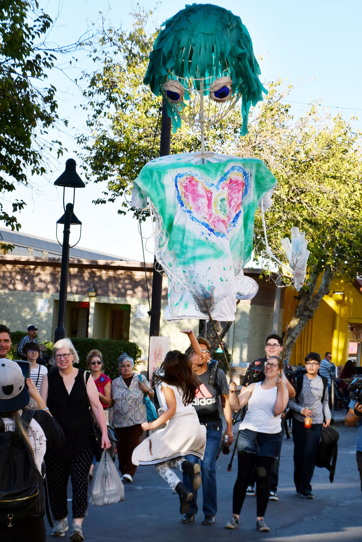 Giant puppets frolic at the border fence | Local News Stories ...