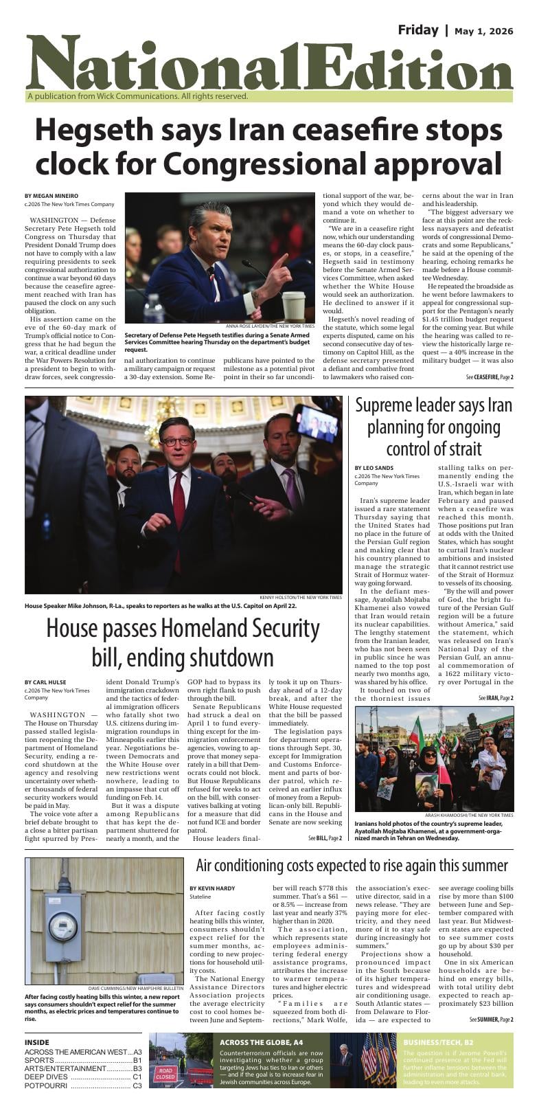 Page A1 | National Edition | nogalesinternational.com