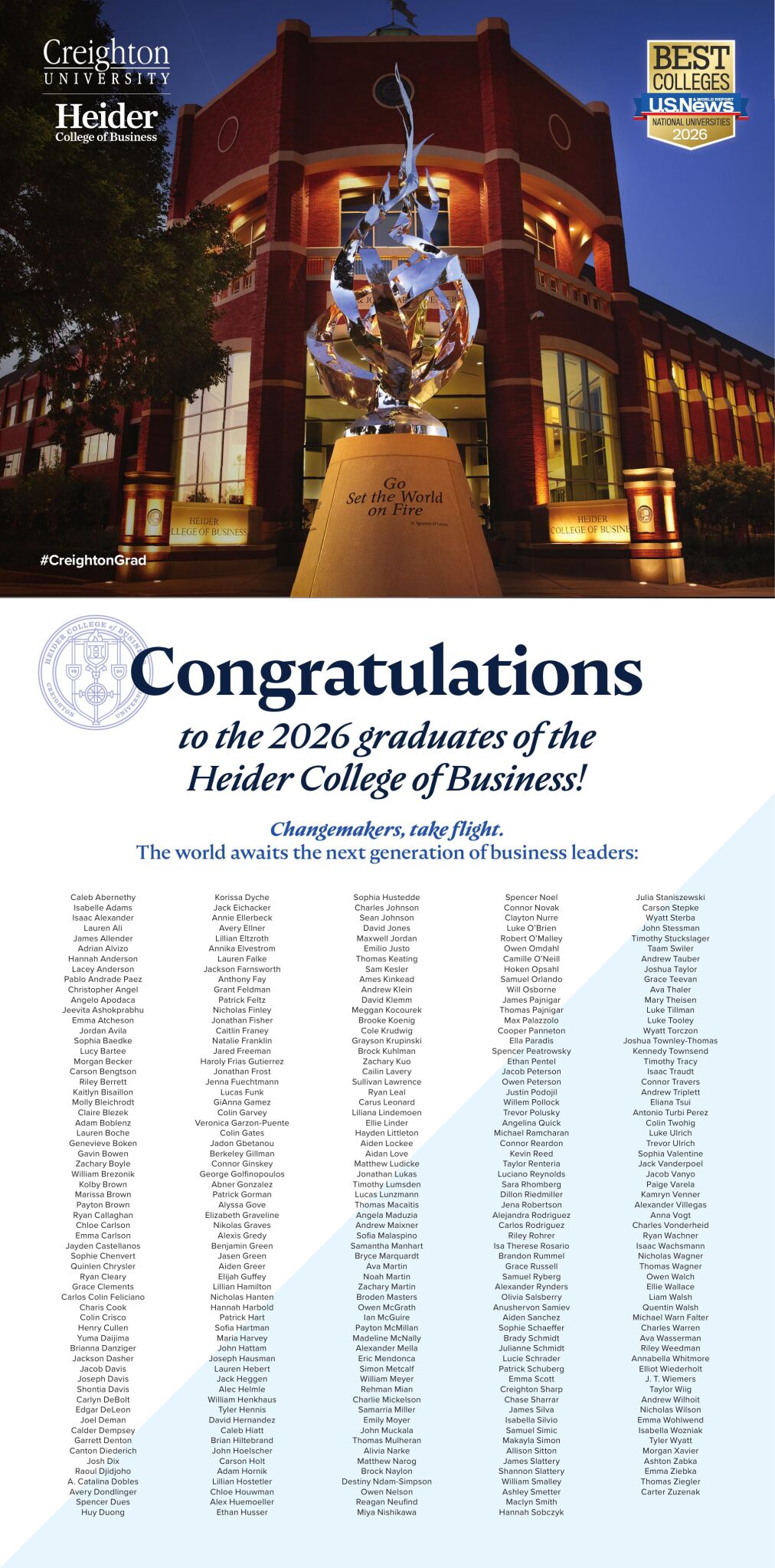 CREIGHTON UNIVERSITY, MAIN ACCT