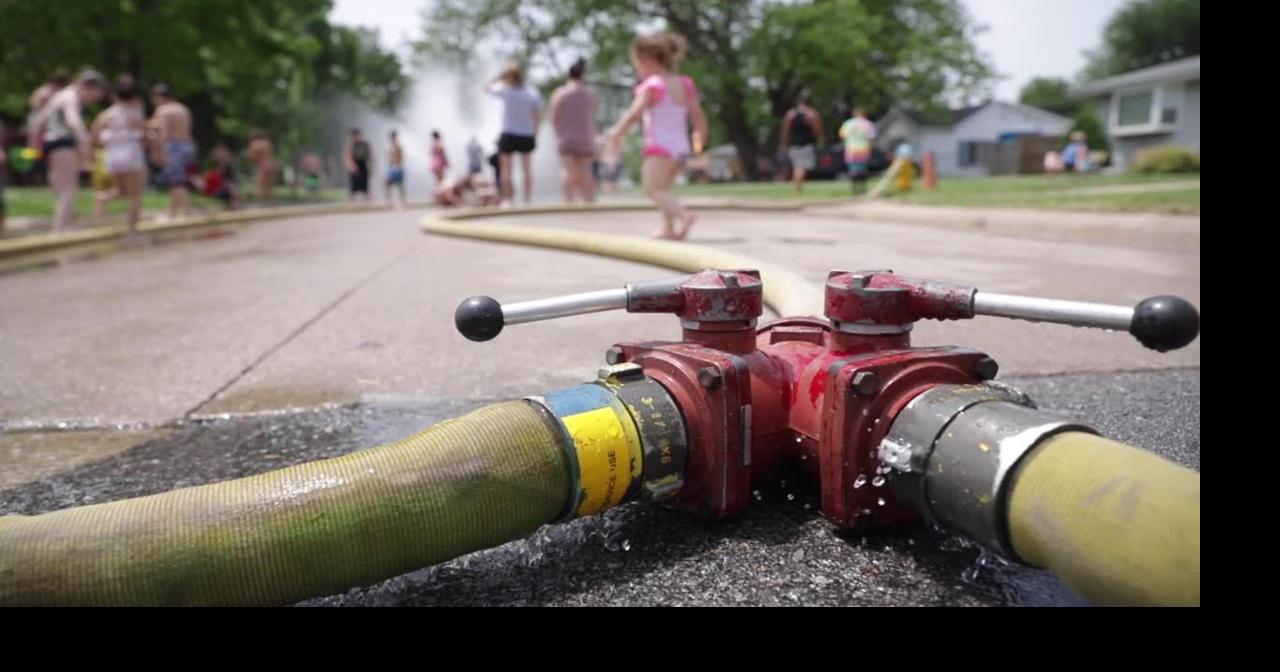 Fire department hydrant parties cool kids off this summer