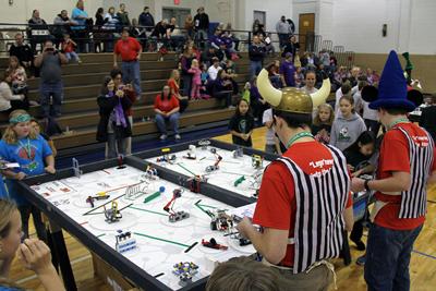 Legos build teams at competition