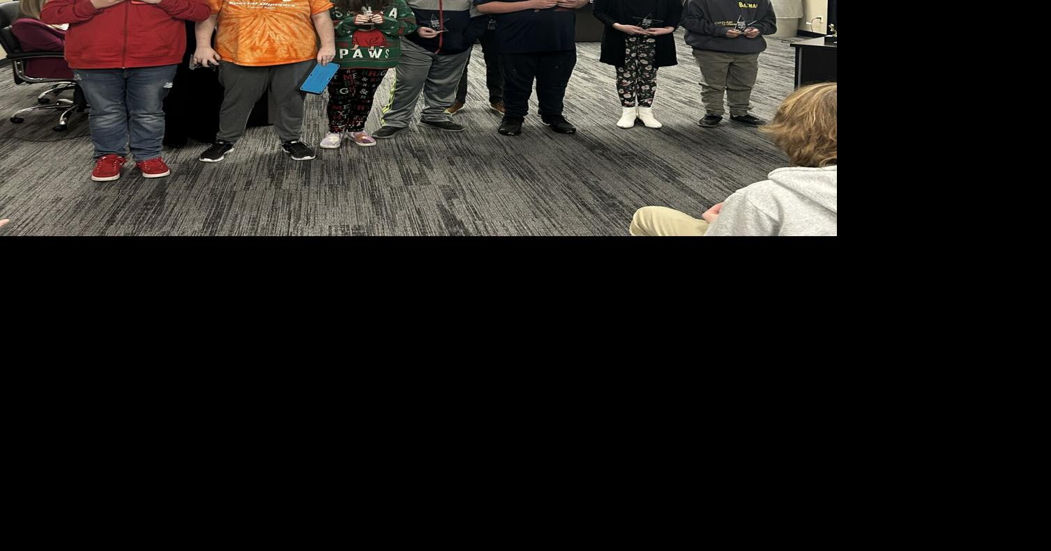 CBCSD School Board Awards for AL & TJ Special Olympics bowling, eSports team, Romano