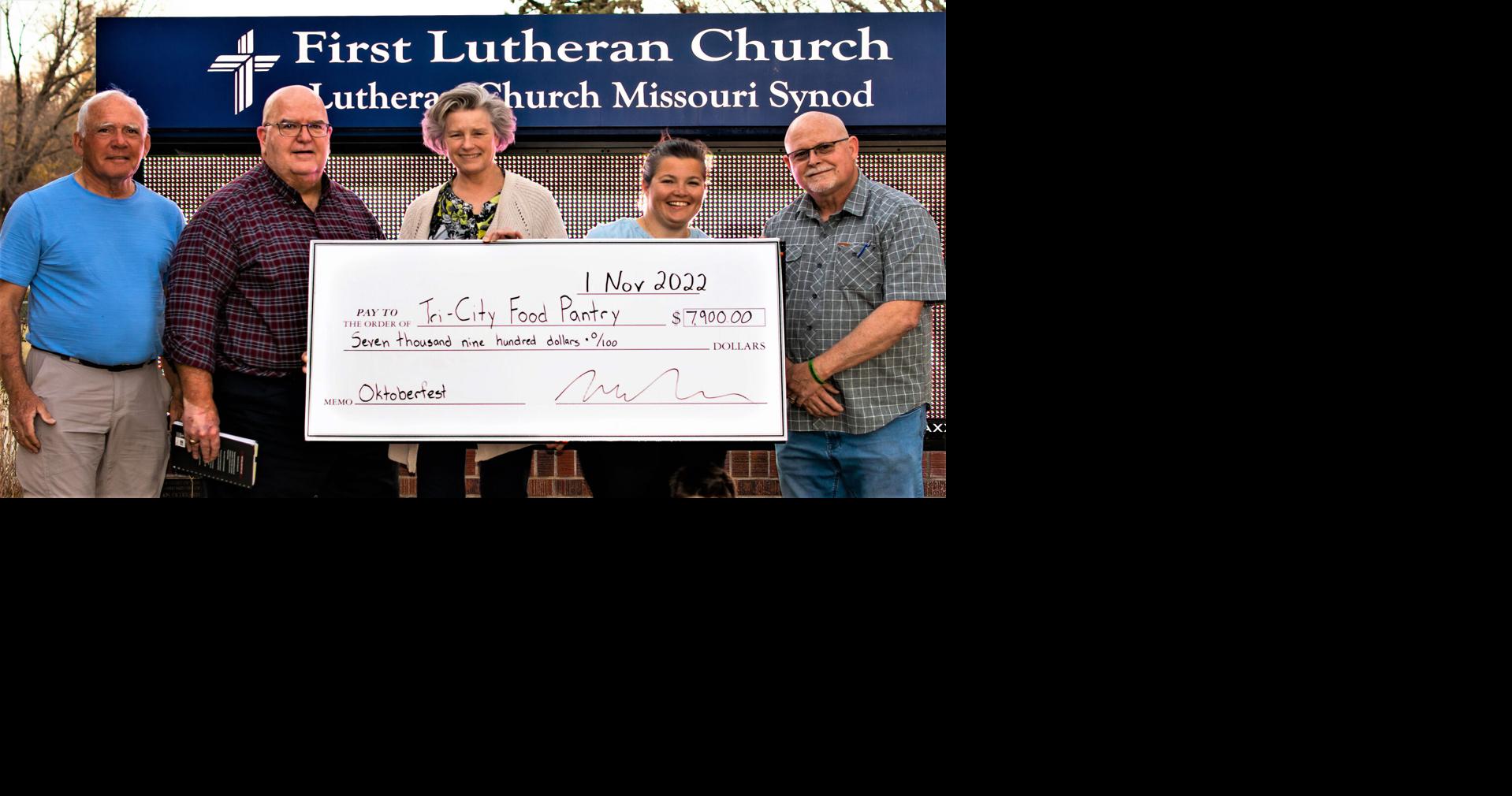 PHOTO: Oktoberfest proceeds donated to Tri-City Food Pantry by ...