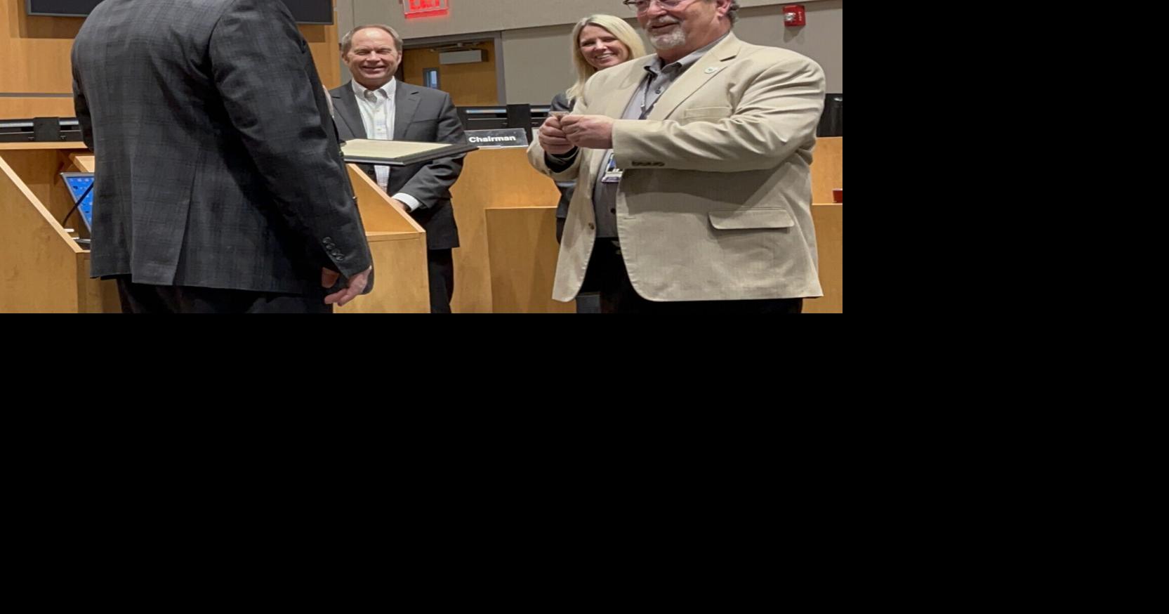 County recognizes longtime board chair Don Kelly with award