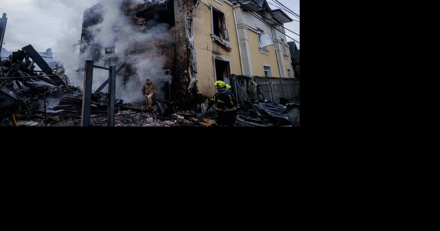 Photos show destruction after Russian attack on Kyiv