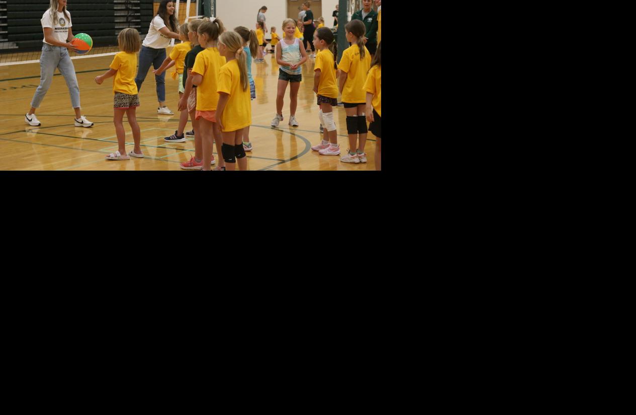 Pro volleyball players instruct, inspire campers at Gretna