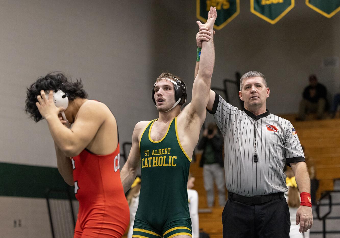 St. Albert's Raymond, Hamilton honored during senior night quad